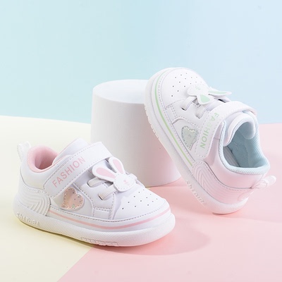 巴托童鞋秋新款1-2岁男女宝宝鞋婴儿软底皮鞋儿童关键学步鞋DW985