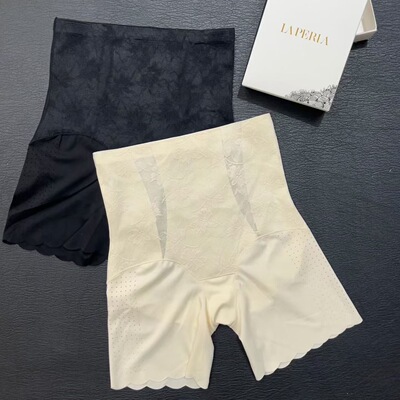 LaP2026春新款无痕云塑蕾丝轻压收腹提臀安全裤女收腹裤四角裤
