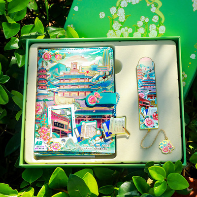 城市地标建筑莫迪兰签字笔礼盒金属书签手账套装文创礼品厦门哈尔滨宁波广州成都重庆长沙武汉甘肃旅行纪念品