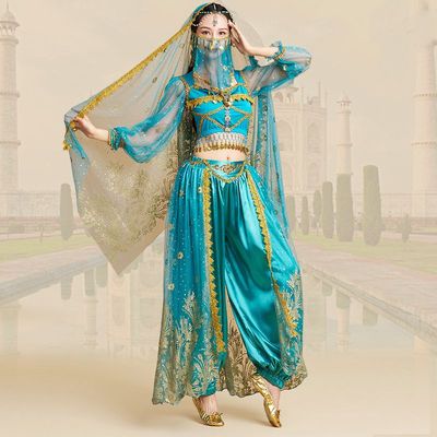 肚皮舞万圣节西域舞蹈服印度舞表演出服异域风情服装敦煌沙漠公主