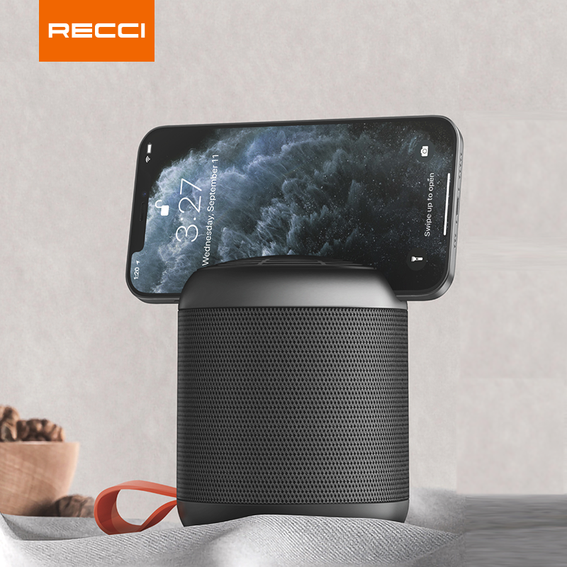 Recci锐思RSK-W09蓝牙连接居家音箱收款播报按键带手机支架通话_虎窝淘
