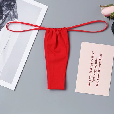 细带丁字裤女低腰无痕纯棉透气