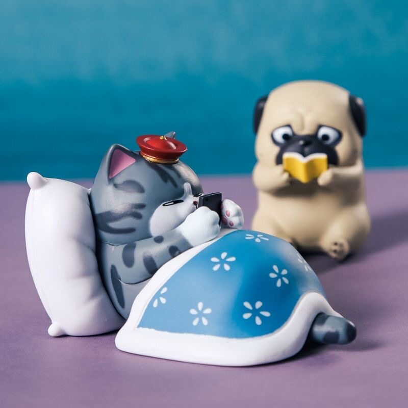 吾皇万睡巴扎黑第二弹盲盒可爱猫狗手办公仔桌面汽车摆件生日礼物