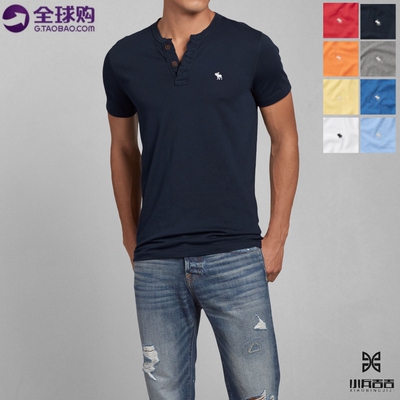 af美国专柜亨利门筒领短袖t恤
