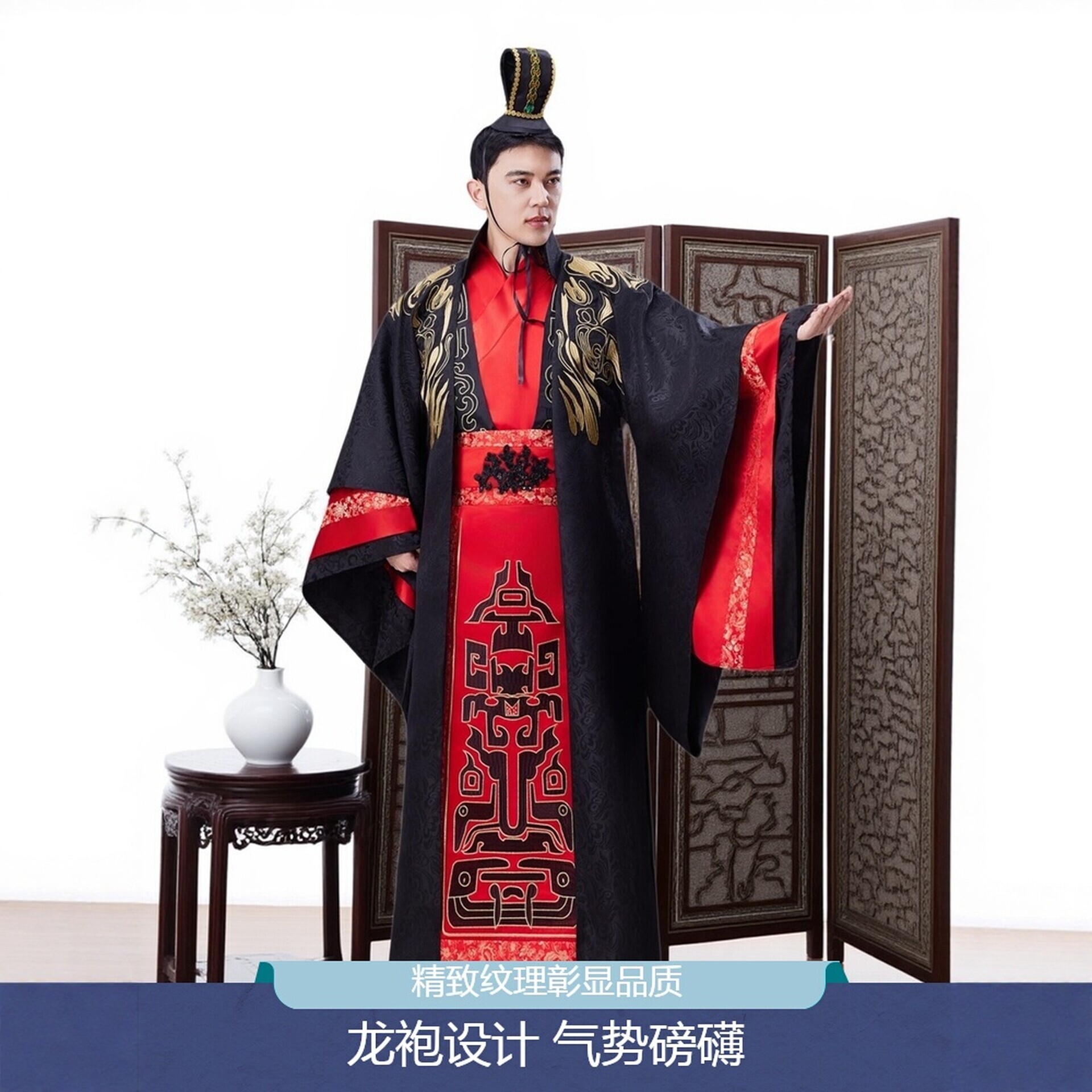 秦始皇服装成人汉服男装秦制古装秦汉朝皇帝龙袍衣服战国袍中国风