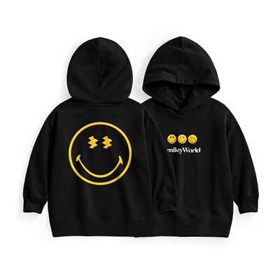 lativ 诚衣 SmileyWorld®毛圈宽版印花连帽衫-02-童
