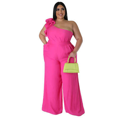 欧美风时尚单肩大码长款纯色