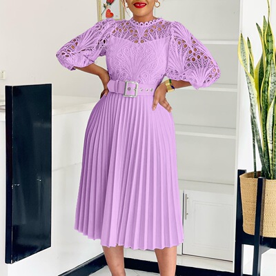 欧美风连衣裙大码非洲女装 African female dress OL dress lace