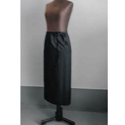 unefig蚕丝羊毛直筒中长半身裙