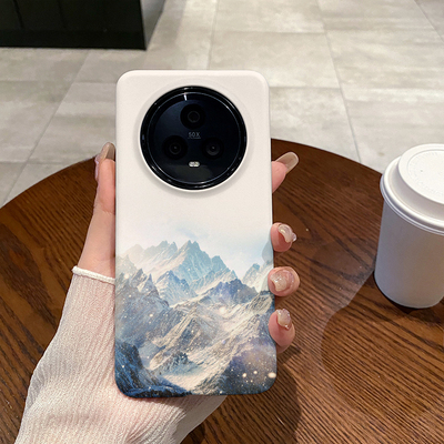 雪山适用于荣耀Magic6手机壳Magic5Pro全包边菲林Magic4磨砂二合一硅胶软壳硬壳塑料个性创意新款简约