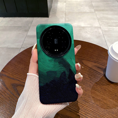 黑绿油墨 适用于小米15Ultra手机壳小米14Ultra菲林二合一小米13至尊版磨砂防摔硅胶塑料硬壳软壳保护套个性