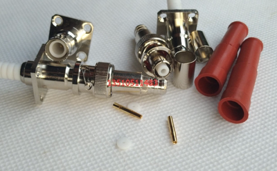 SHV耐高压连接器 5KV BNC-KF母带法兰加SHV公一套 5000V 高压BNC