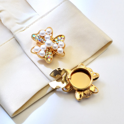 button cover衬衫扣珍珠纽扣盖子水钻袖扣乌龟扣套扣夹扣饰品配饰