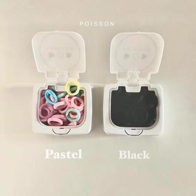 哦哦乐韩国童装新品现货！韩国Poisson正品女童黑色发绳不吃头发