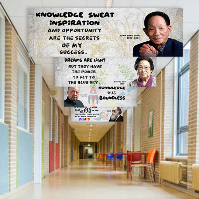 小学中学国内外名人名言经典语录 英文环创海报装饰天花板布置