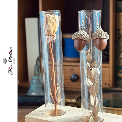 MP森系复古手工橡果子耳环