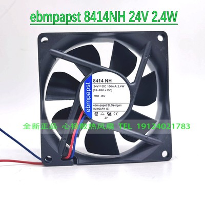 全新ebmpapst 8025 8414 NH 24V 2.4W 8CM 0.10A 变频器风机风扇