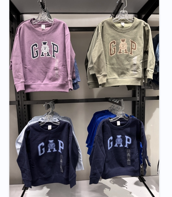 gap抓绒套头卫衣秋冬童装