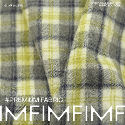 JIS 羊毛面料灰黄格纹衬衫连衣裙服装布料幅宽140CM270G/M