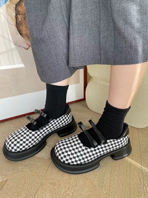 annandsam通勤格子单鞋