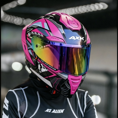 3C/DOT头盔摩托车男女士揭面盔四季通用变色龙机车安全头盔防雾