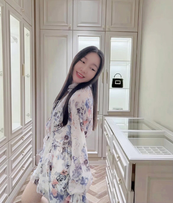 桑蚕丝法式v领性感气质仙女短款碎花连体裤连体衣裙系带印花长袖