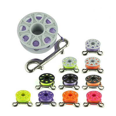 科诺潜水18米塑料潜水线轮象拔配套安全弦轴配双头扣