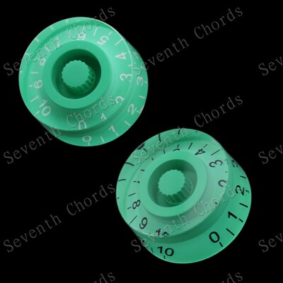 桶状LP电吉他音量控制旋钮扭 音色量旋钮帽 吉他电位器帽 绿色