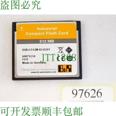 原装供应贝加莱 CompactFlash 卡 512MB 5CFCRD.0512-06 Rev.E0