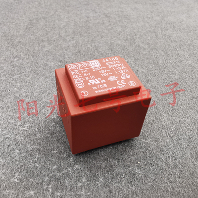 法国myrra 230V转2x15V 2x1.15VA电源变压器 44166