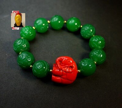 泰国朱砂小象美艳风饰品手串特价