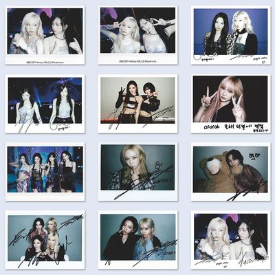 128张aespa拍立得贴纸高颜值金玟庭宁艺卓柳智敏吉赛尔创意周边