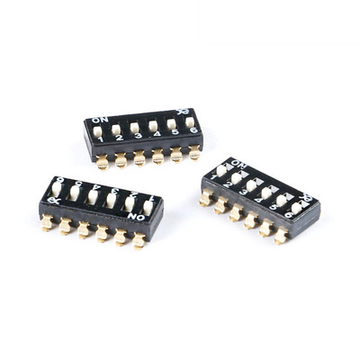 DSIC06LSGET 2.54mm间距6位高推贴片拨码开关/拨动编码开关