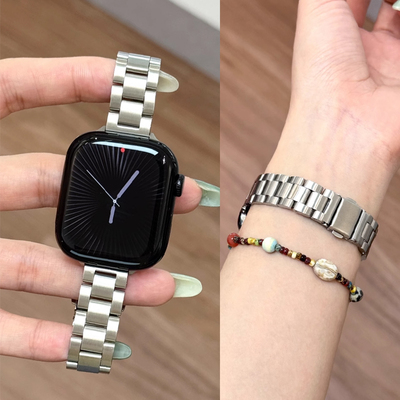 Applewatch细款金属三株表带高级