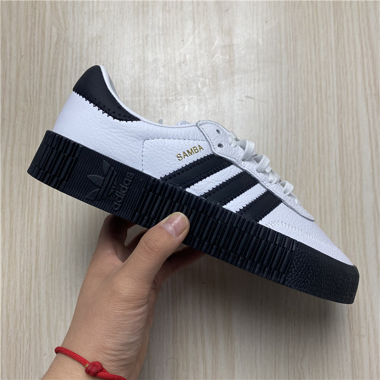 Adidas阿迪达斯SAMBAROSE松糕厚底小白鞋板鞋 FV0767