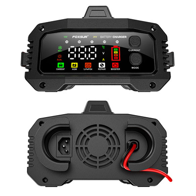 FOXSUR 25A大功率手提款 12V 24V铅酸铁锂汽车轮船摩托车充电器