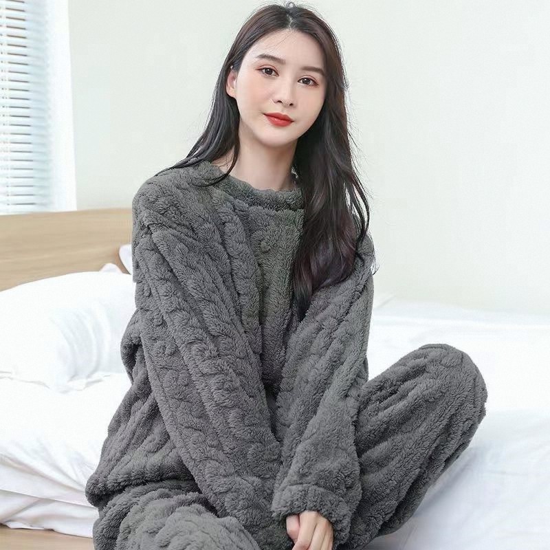 珊瑚绒睡衣女秋冬季2026年新款加绒加厚超厚绒冬天家居服两件套装