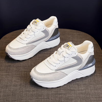 舒适厚底夏季简约风增高小白