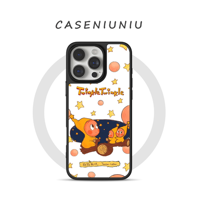 可爱跷跷板星星人适用苹果华为小米手机壳磁吸iPhone17promax新款16卡通15趣味14小众创意13高级感手机壳防摔