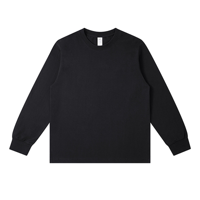 纯棉男230落肩圆领长袖T恤