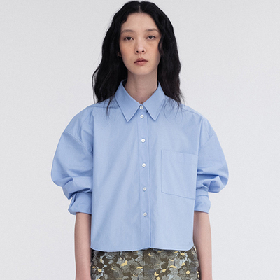 amomento衬衫上衣长袖衬衣
