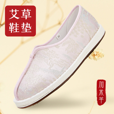 加米羊新款老北京布鞋女休闲鞋千层底汉服女鞋新中式轻便易穿脱鞋