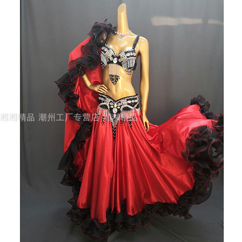 优质大码肚皮舞练功服性感流苏演出表演服套装女初学者东方舞蹈服