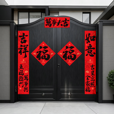 绒布对联2026马年新款新年家用