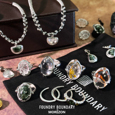 MOREZON【FOUNDRY BOUNDARY】26AW新款个性巴西白水晶扭爪戒指女