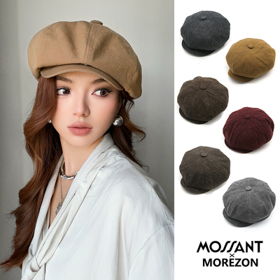 MOREZON【Mossant】26春夏新款潮人简约百搭棉麻透气八角报童帽子