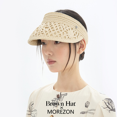 MOREZON【Brown hat Mon Petit Sun Visor】26春夏新款空顶遮阳帽