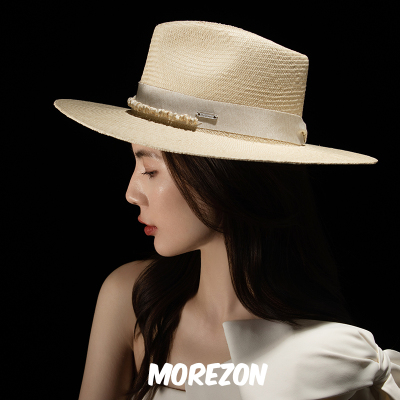 MOREZON【ETRE PAR LEE】25SS春夏巴拿马草民族风珠串大檐礼帽