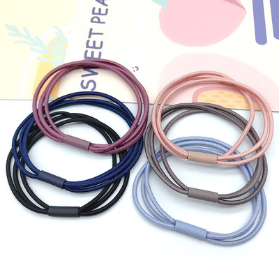 色系三合一强拉不断绑辫子发绳