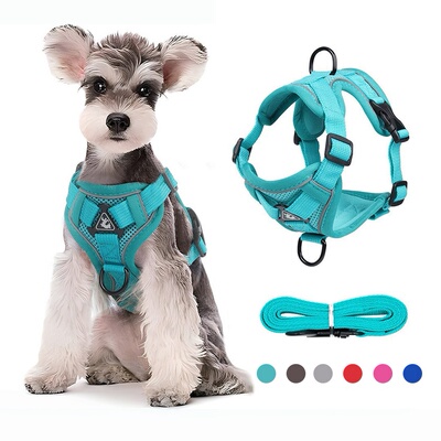 No Pull Dog Harness Reflective Front Clip Vest and Leash Set